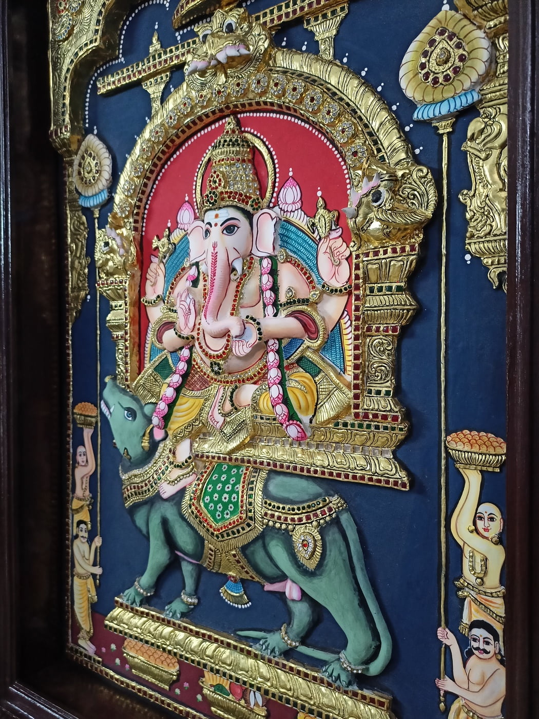 Buy 3D Embossed Authentic Ganesha Tanjore Painting